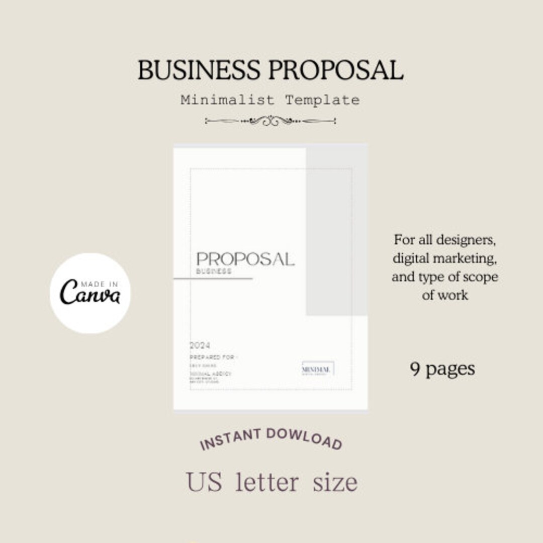 Business Proposal Template Instant Download PDF for Designers, Digital ...