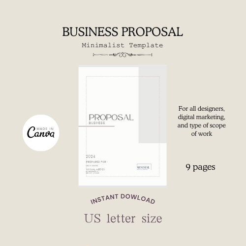 Business Proposal Template Instant Download PDF for Designers, Digital ...