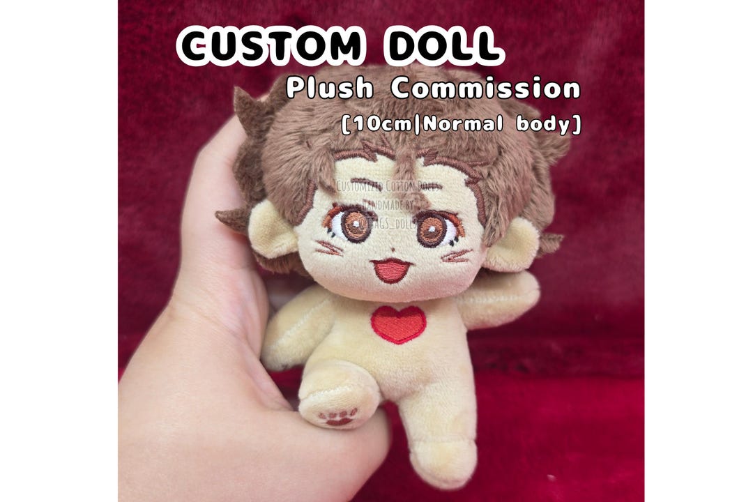 Custom 10cm Plush Doll Commission - Normal Body - Etsy