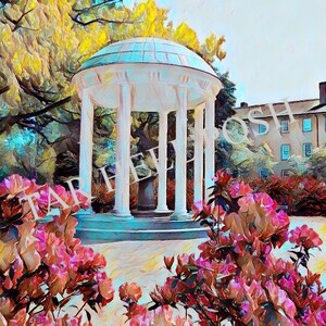 UNC Chapel Hill | Watercolor Campus | Digital Print Download | Carolina ...