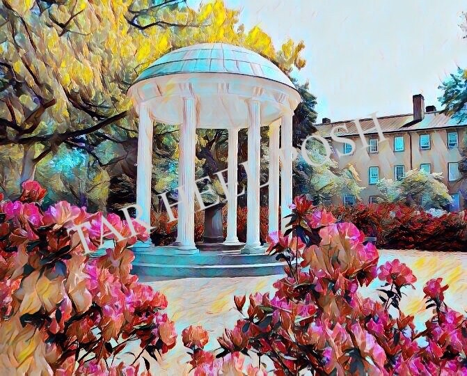 UNC Chapel Hill | Watercolor Campus | Digital Print Download | Carolina ...