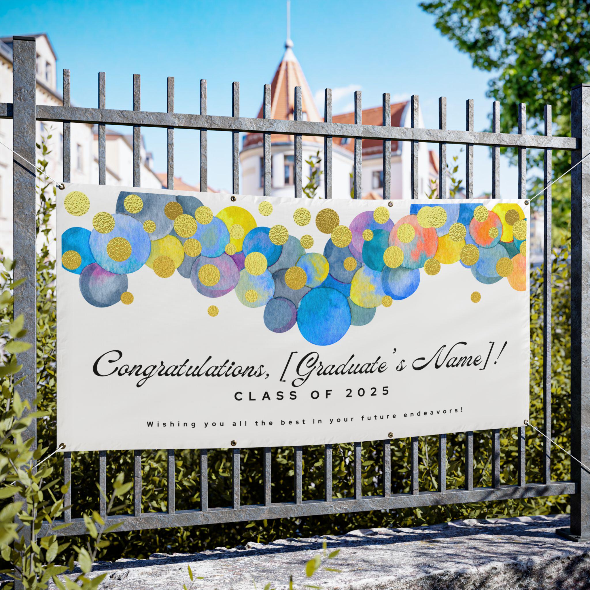 Custom Graduation Banner, Celebrate Class of 2025, Personalized Vinyl ...