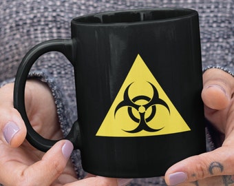 Toxic Biological Hazard Symbol Coffee Mug Biohazard Warning Funny ...