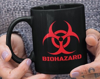 Toxic Biological Hazard Symbol Coffee Mug Biohazard Warning Funny ...