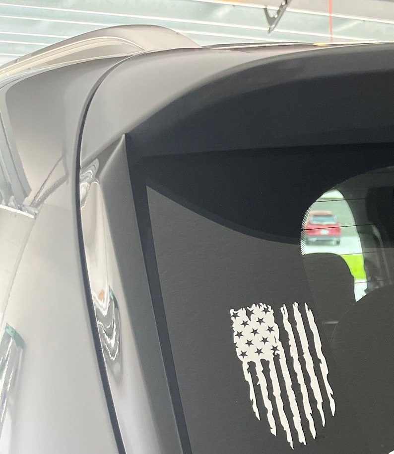 Tattered American Flag Decal - Etsy