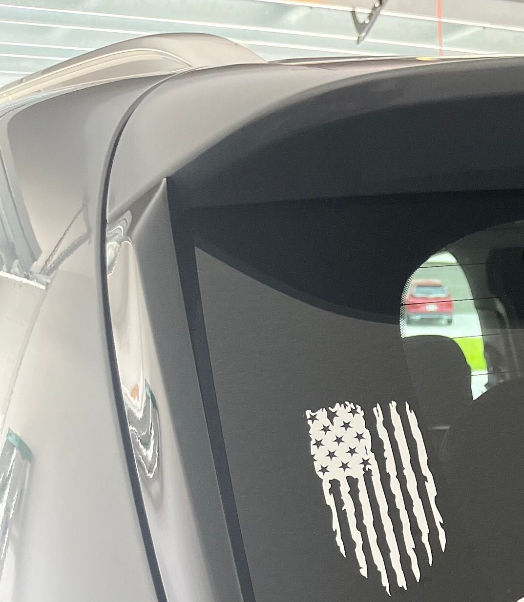 Tattered American Flag Decal - Etsy