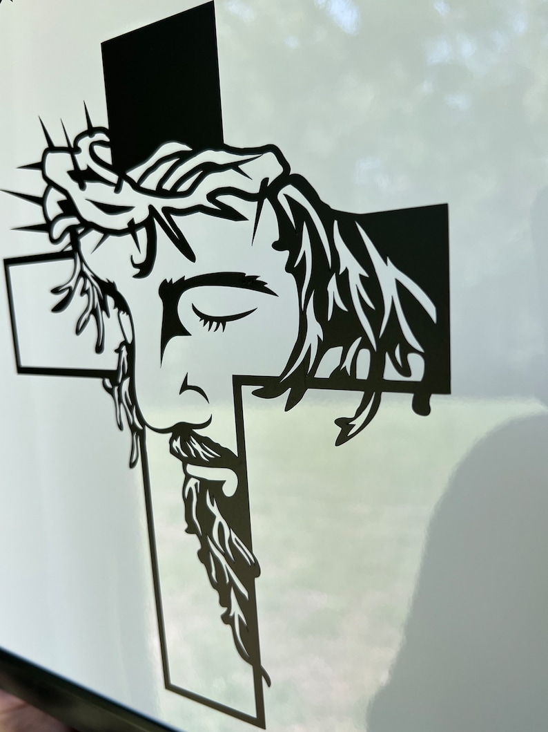 Jesus Christ Cross Decal - Etsy