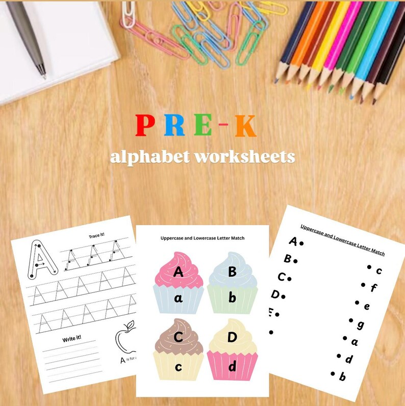 Preschool Alphabet Worksheet Bundle - Etsy