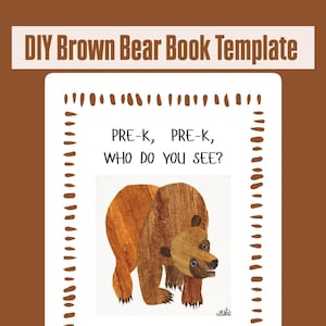 Brown Bear Classroom Book Template: DIY Canva Layout (digital Download ...
