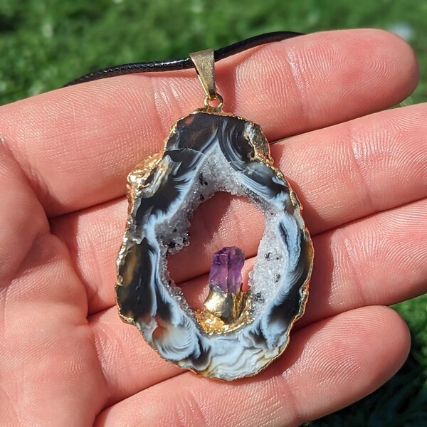 Geode Necklace - Etsy