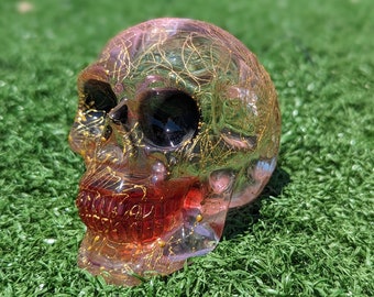 Crystal Skull, Glass Aura 3 Skull, Glass Skull, Amazing Colors and ...
