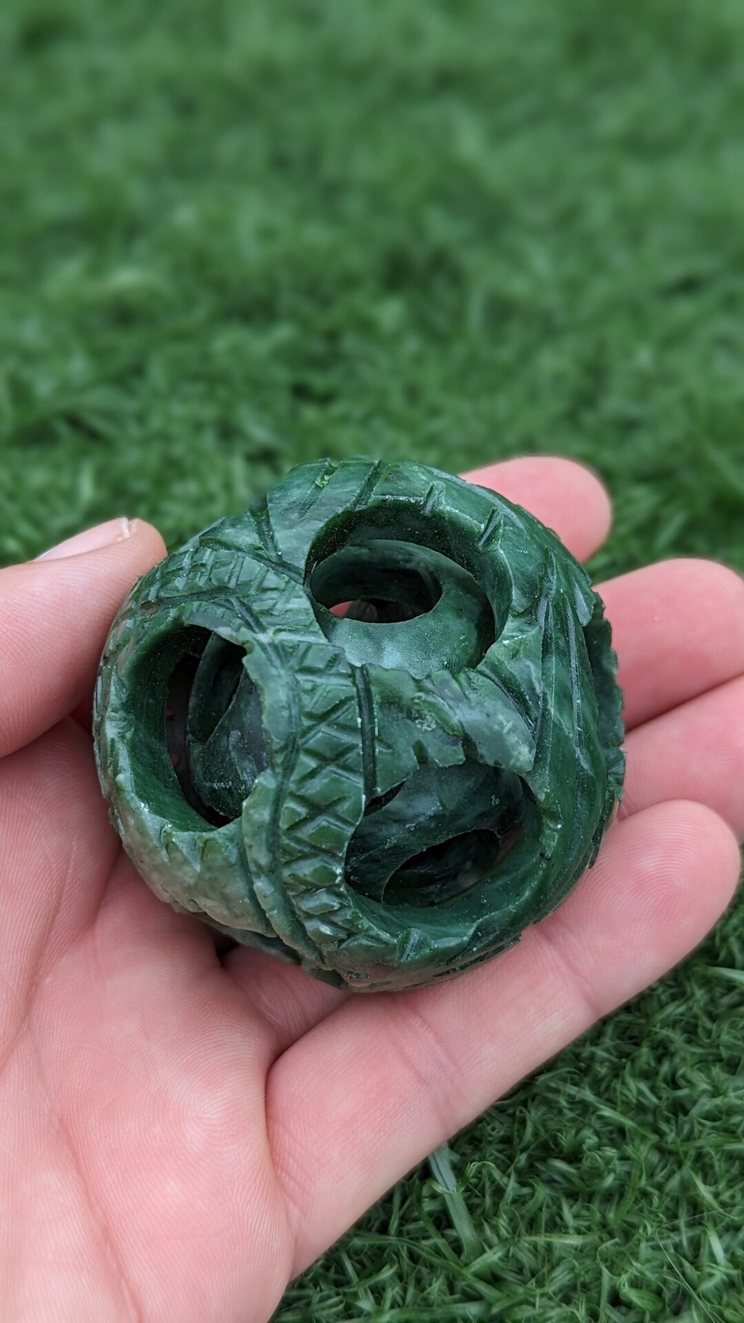 Green Jade Ghost Sphere Spere Within Sphere Negative Space - Etsy