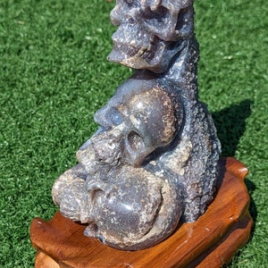 Grape Agate Specimen Skull Caving. Great Statement Piece. 7.75" Tall ...