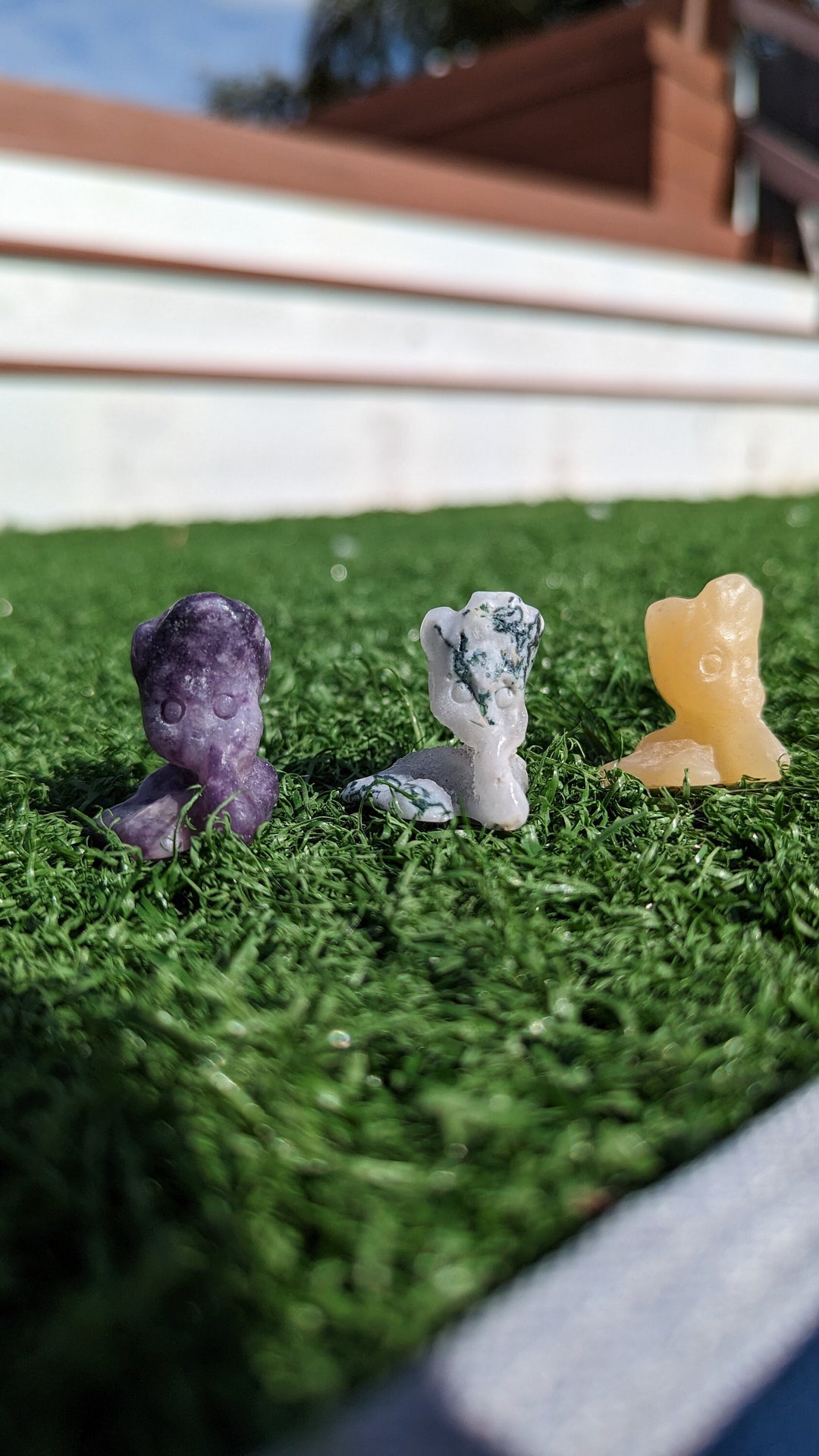 Crystal Groot Mini Carving 1"+, Free Standing, Lepidolite, Druzy Moss ...