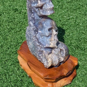 Grape Agate Specimen Skull Caving. Great Statement Piece. 7.75" Tall ...