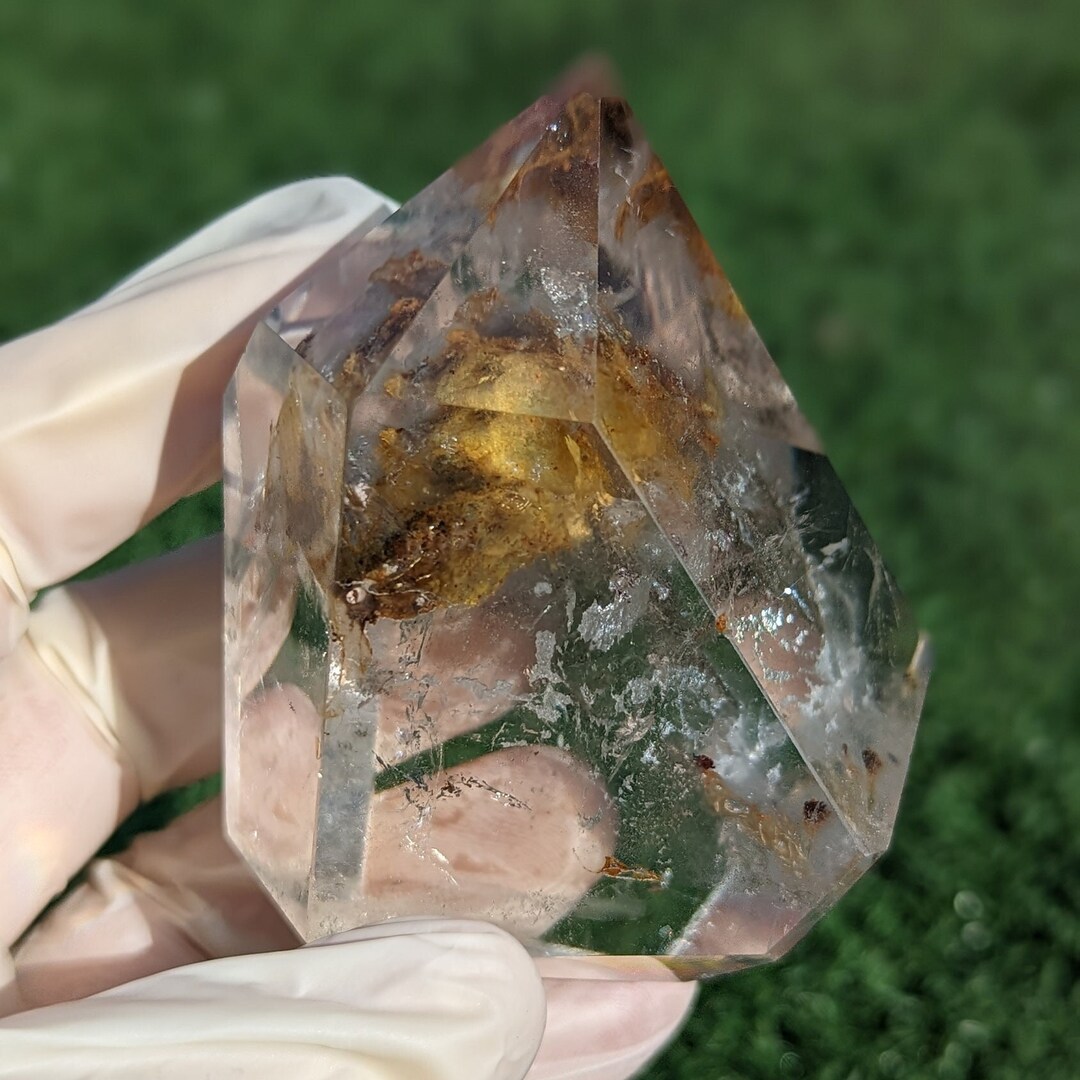 Golden Healer in Garden Quartz Freeform, High Clarity Unusual Garden ...