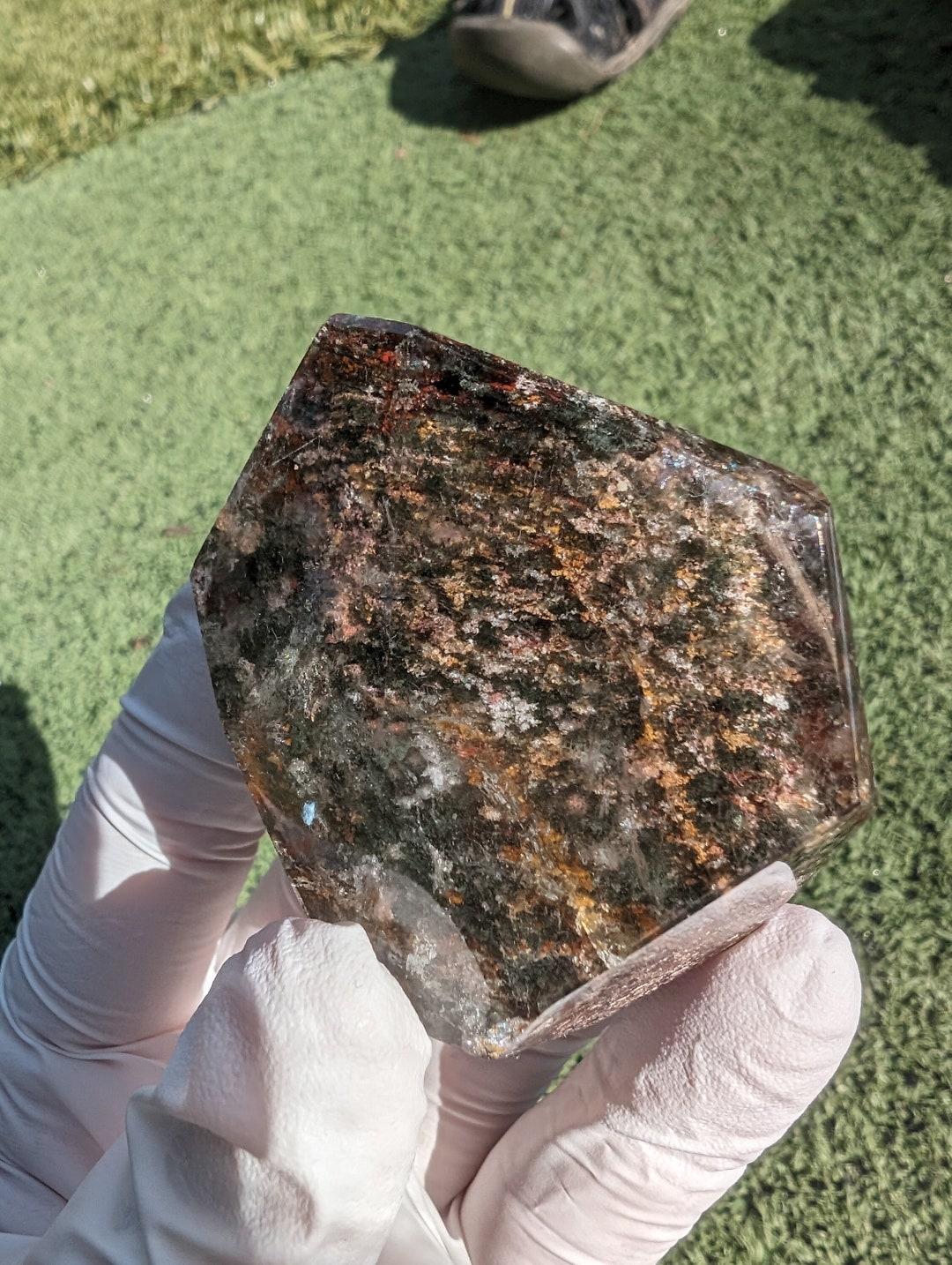 Garden Quartz Freeform, Dense Garden Quartz, Green and Yellow Layers ...