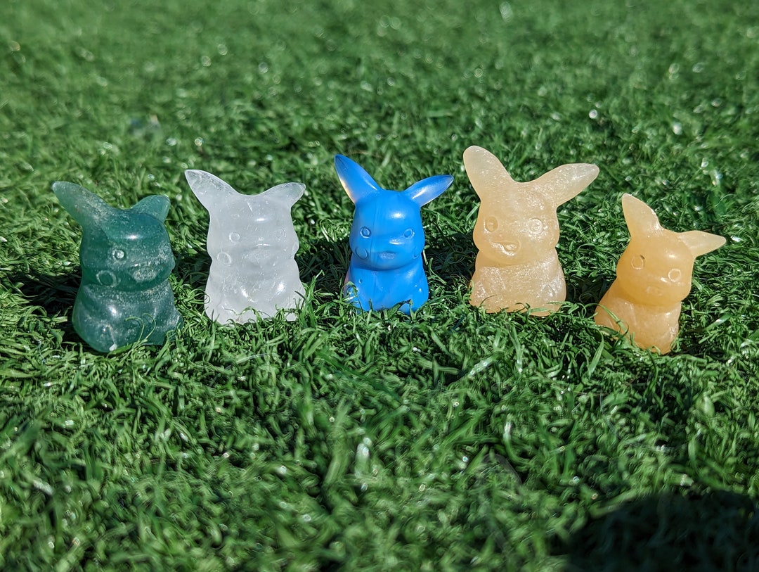 Crystal Pikachu Mini Carving 1", Free Standing, Green Aventurine, Quart ...