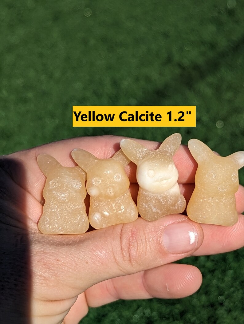 Crystal Pikachu Mini Carving 1", Free Standing, Green Aventurine, Quart ...