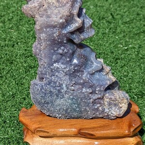Grape Agate Specimen Skull Caving. Great Statement Piece. 7.75" Tall ...