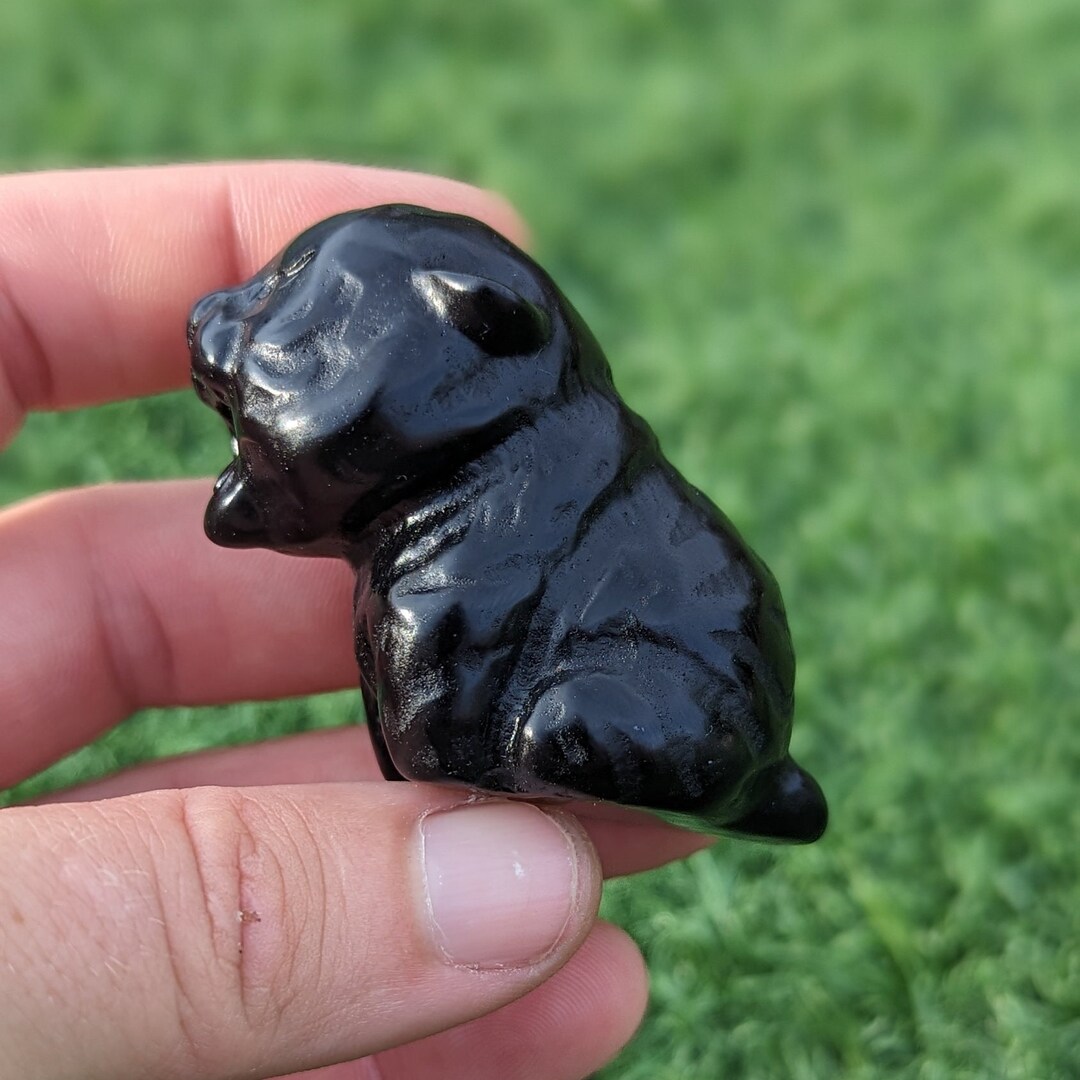Obsidian Black Cat Carving, Baby Tiger, Fat Kitten, Fat Crying Kitten ...