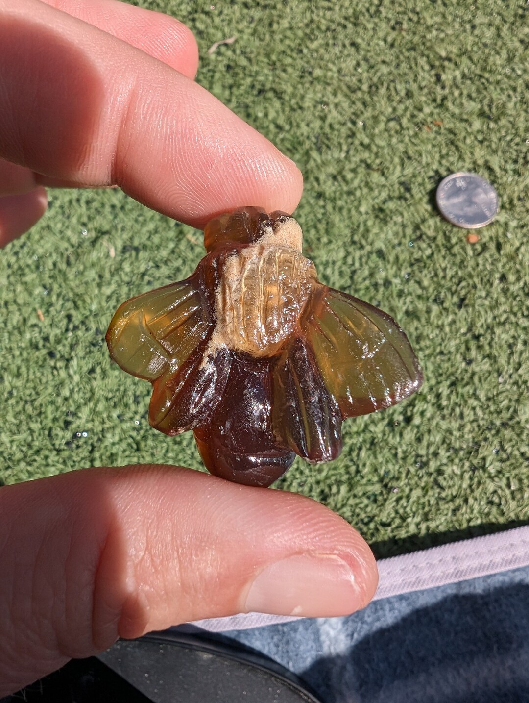 Amber Bee Carving Crystal Bee, Amber From Indonesia, Blue Amber Honey ...