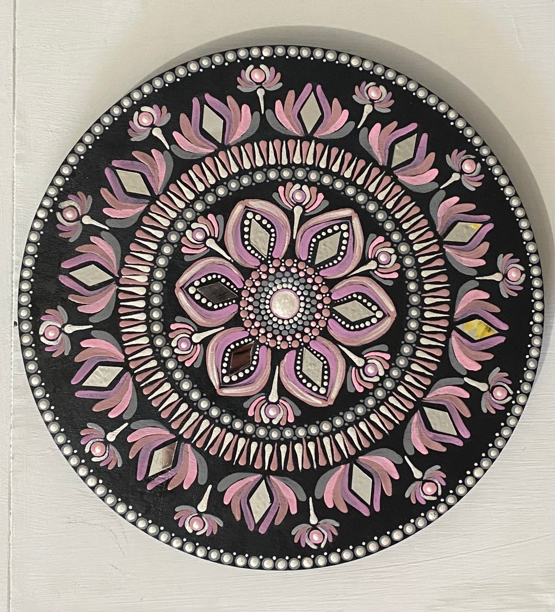 Handpainted Mandala Wall Art - 12 Inch - Etsy