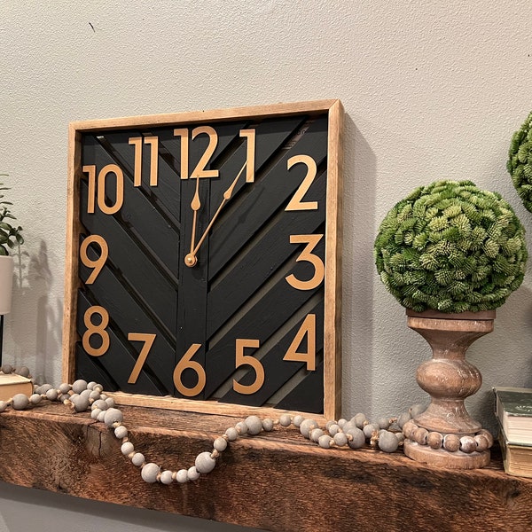 Chevron Wall Clock - Etsy
