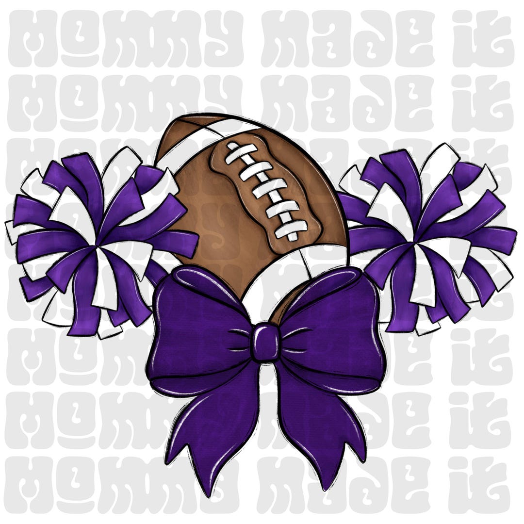 Purple - Football Cheer - Football Digital PNG - Sports Digital Design ...