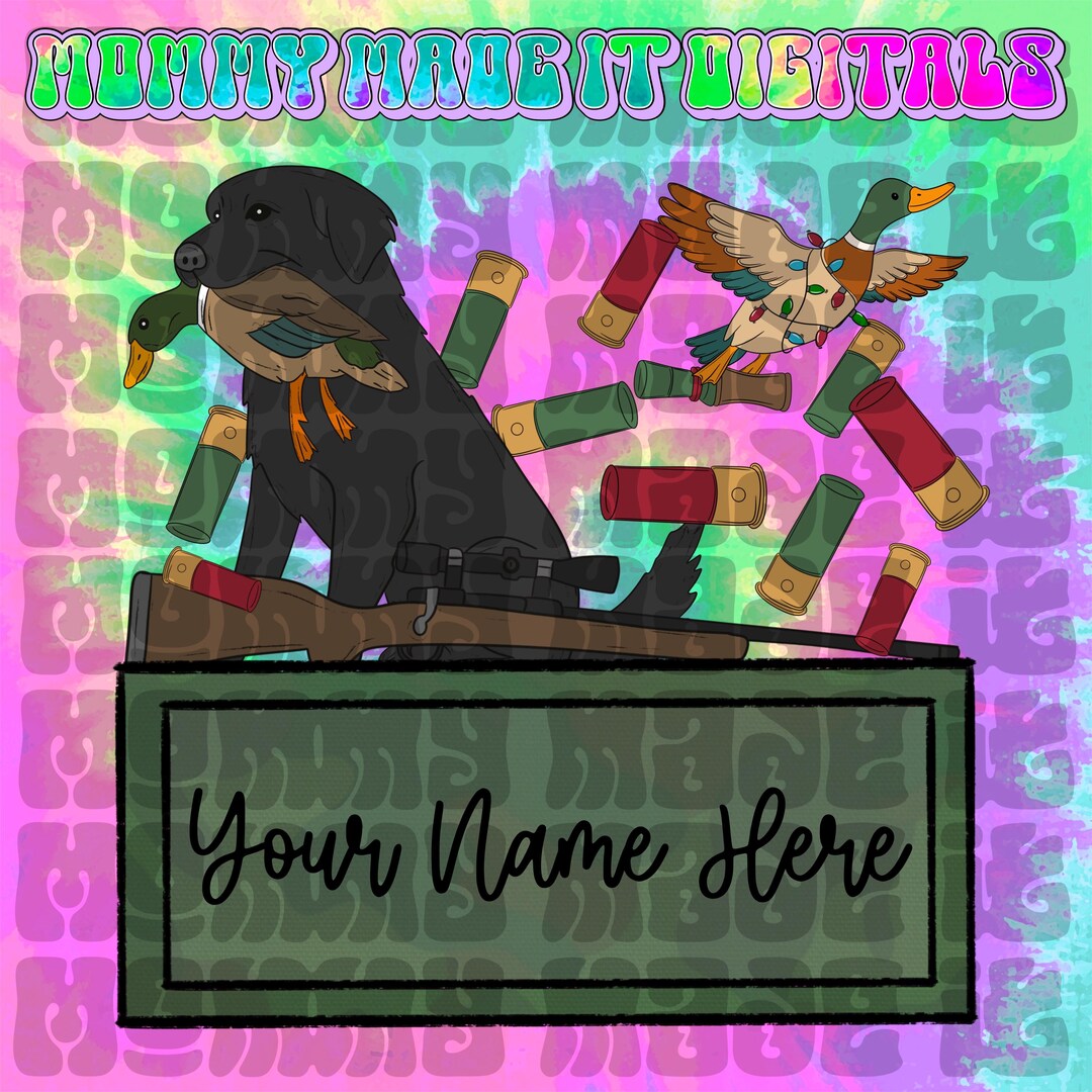 Duck Hunting Dog Name Plate Design (PNG) - Etsy