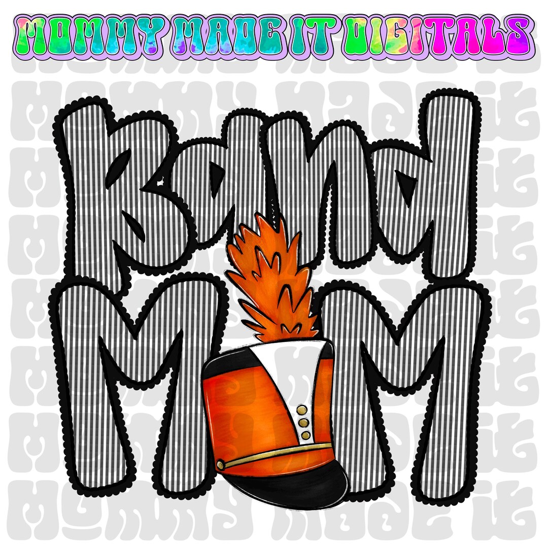 Band Mom PNG: Orange School Spirit Wear Design (digital Download) - Etsy