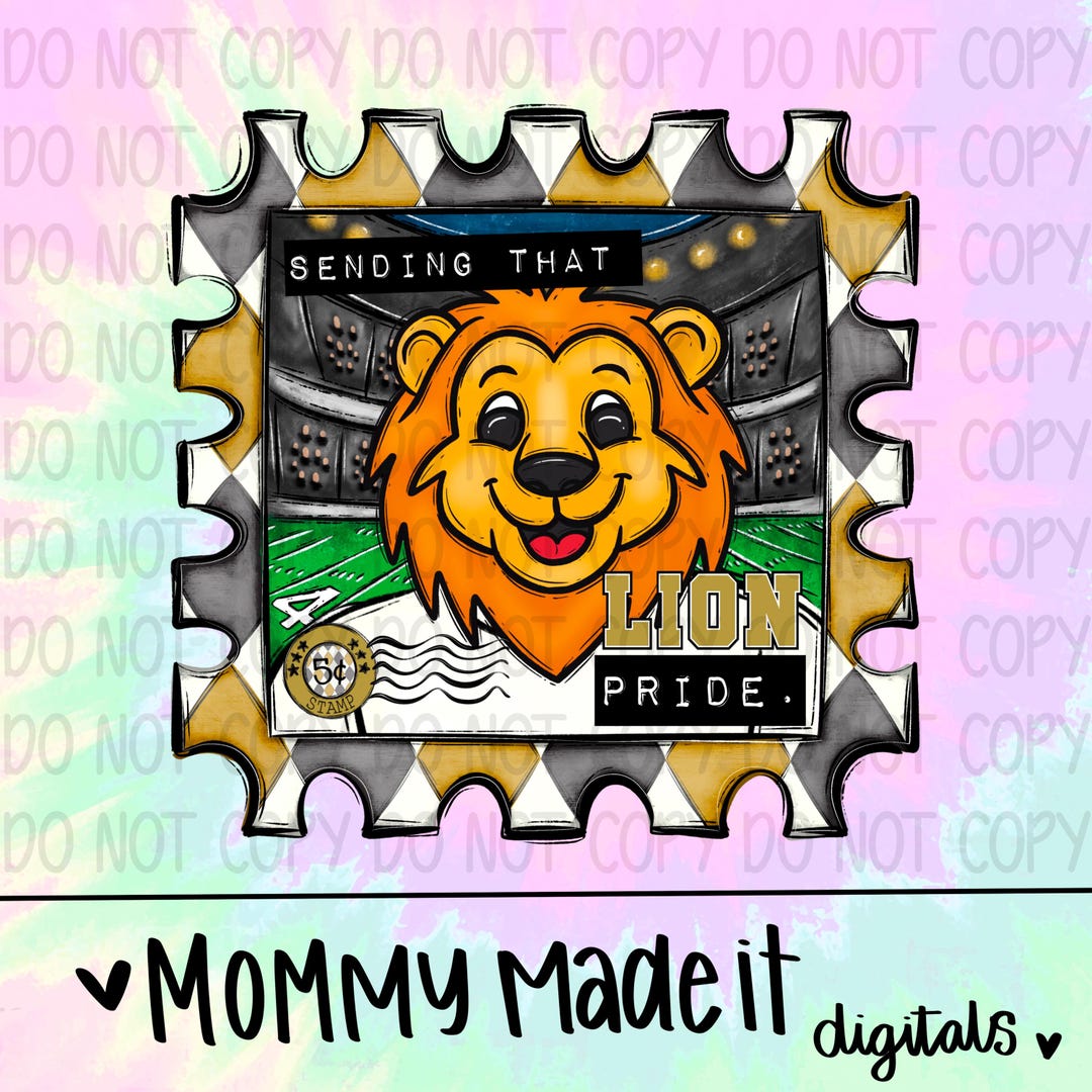 Lion Pride Mascot PNG: School Spirit Wear (digital Design Download) - Etsy
