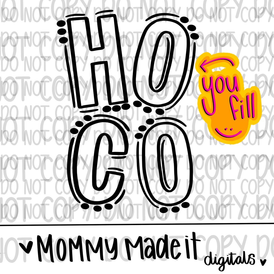 HOCO Doodle PNG: Homecoming Shirt Design (digital Download) - Etsy