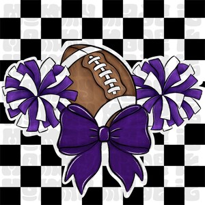 Purple - Football Cheer - Football Digital PNG - Sports Digital Design ...
