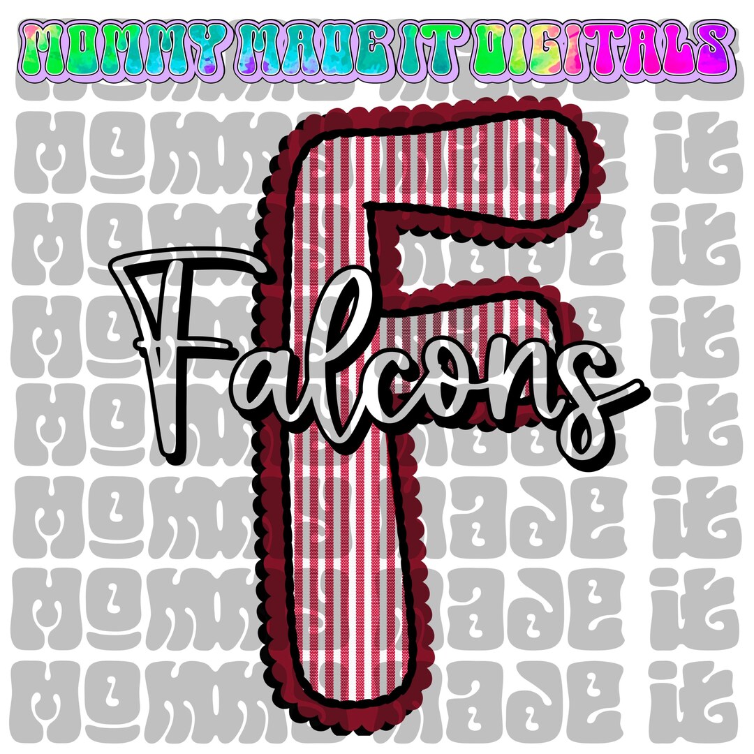 Falcons Mascot Seersucker PNG: School Spirit Wear Design (digital ...