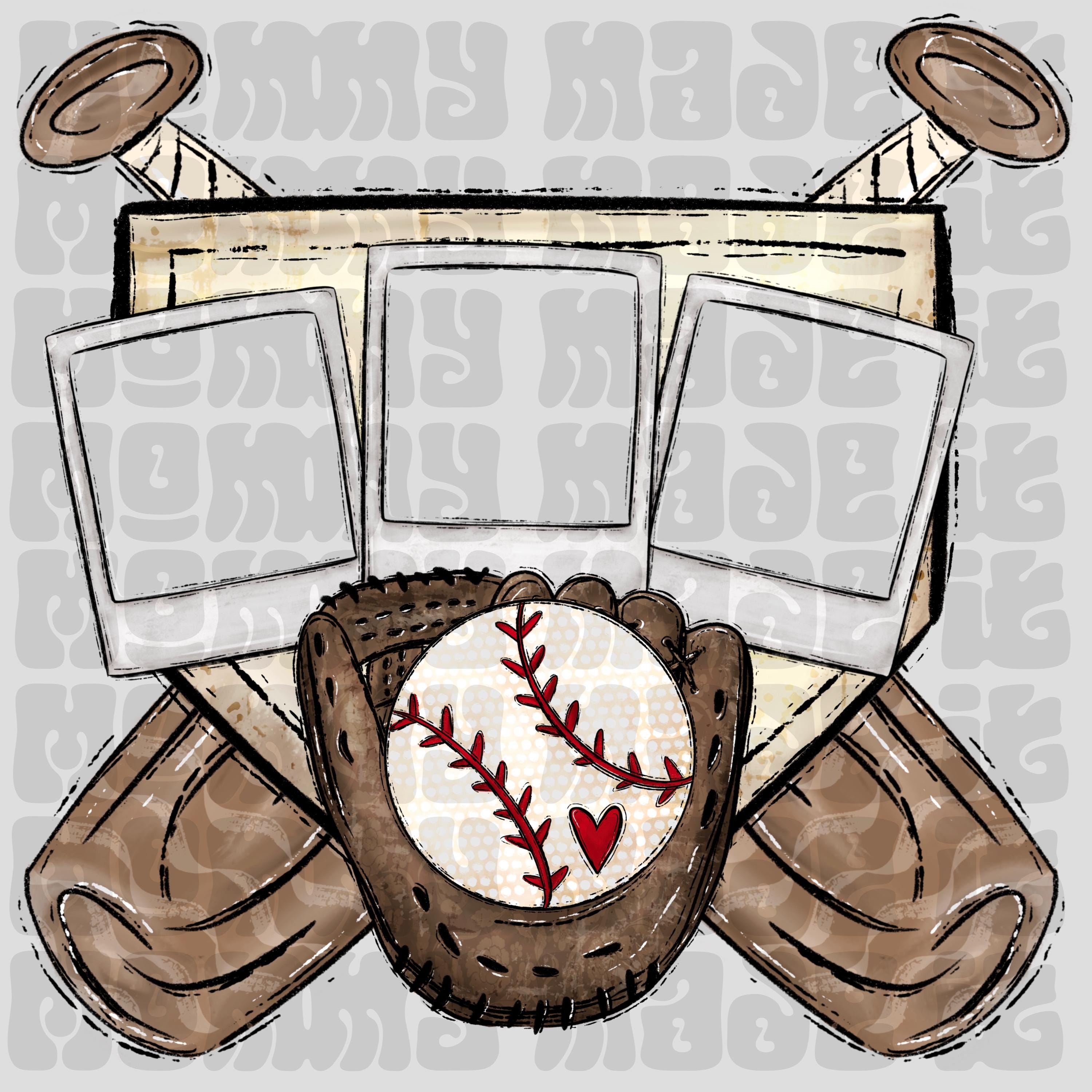 Baseball Photo Frame Ballpark Spiritwear Baseball T-ball All Stars ...