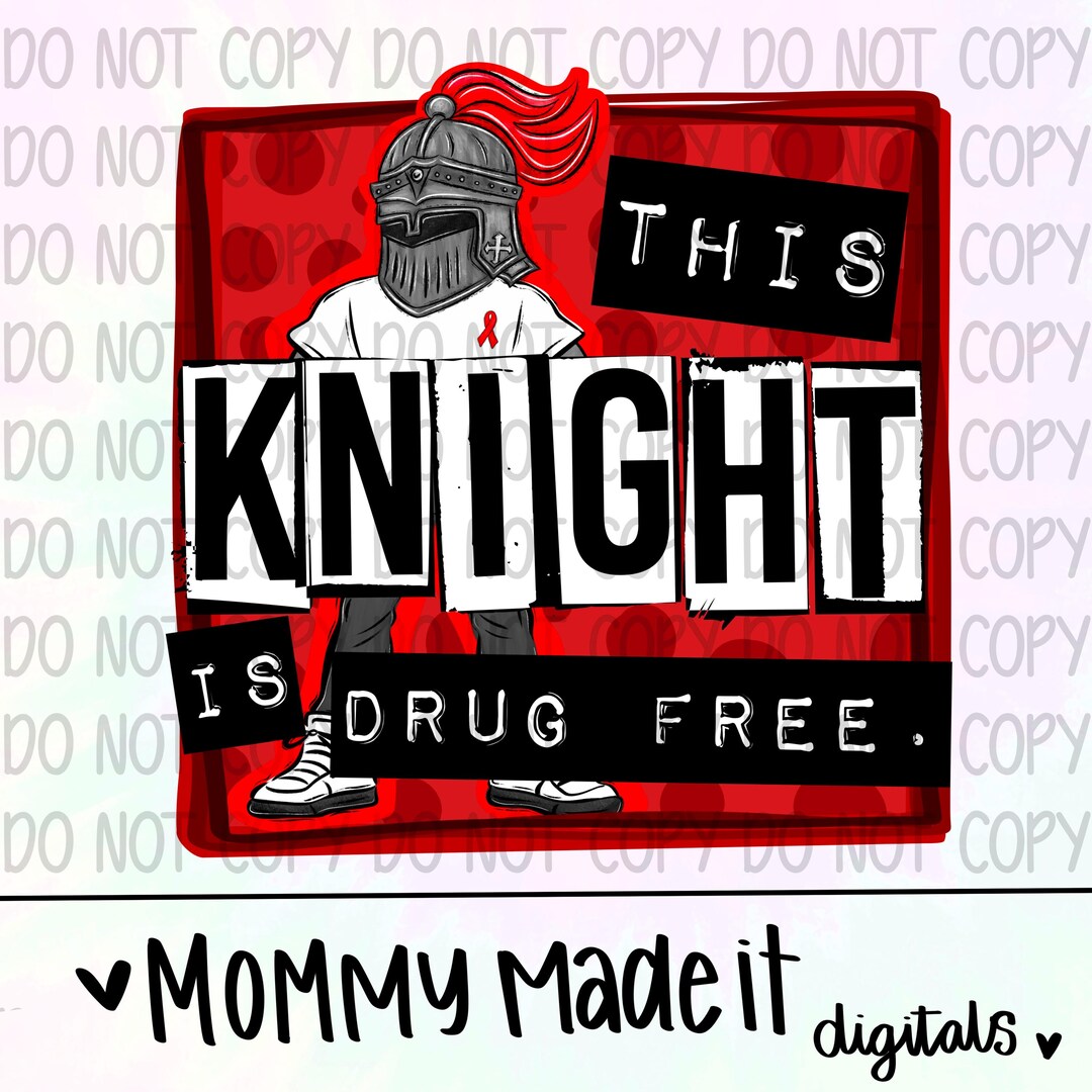 Red Ribbon Week Knight Mascot PNG: School Spirit Design (digital ...
