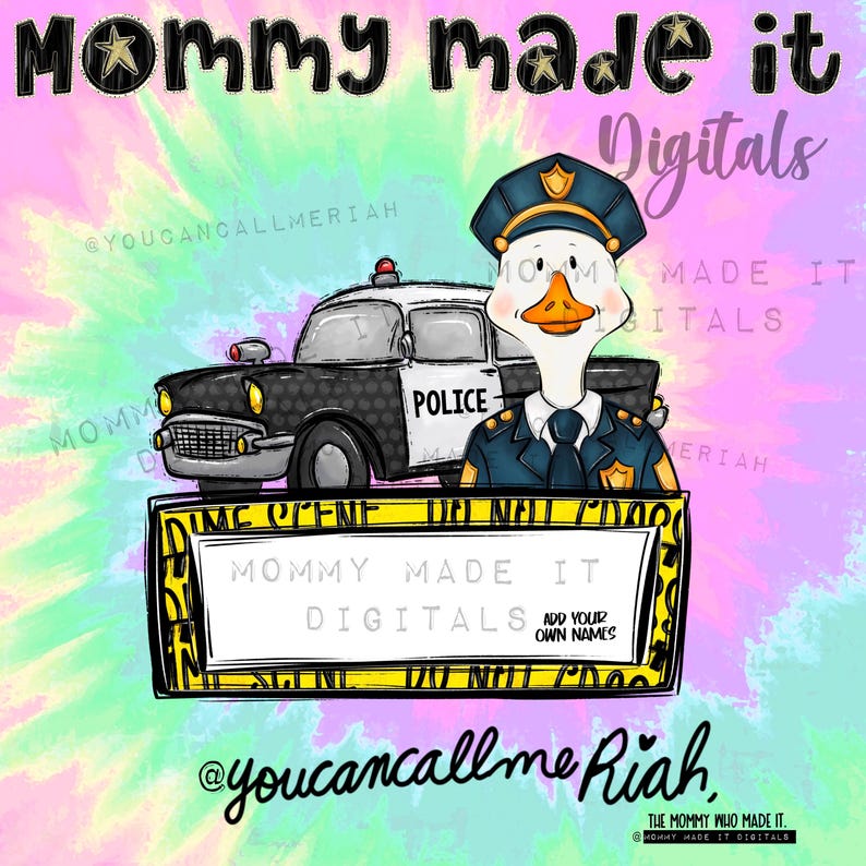 One Silly Goose Police Officer PNG: Kids/adults Sublimation (digital ...