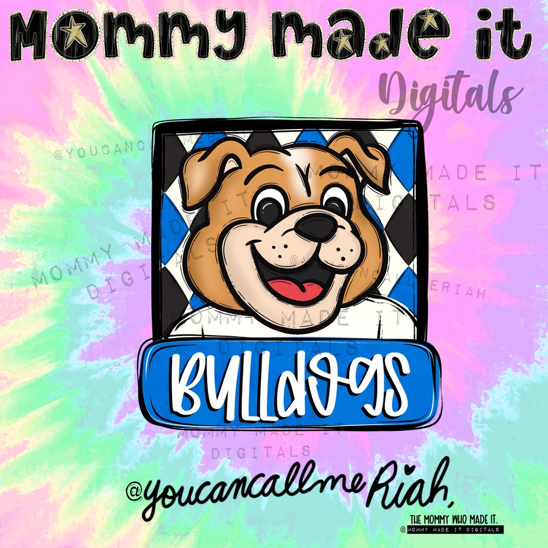Bulldogs Mascot PNG: School Spirit Sublimation (digital Design Download ...