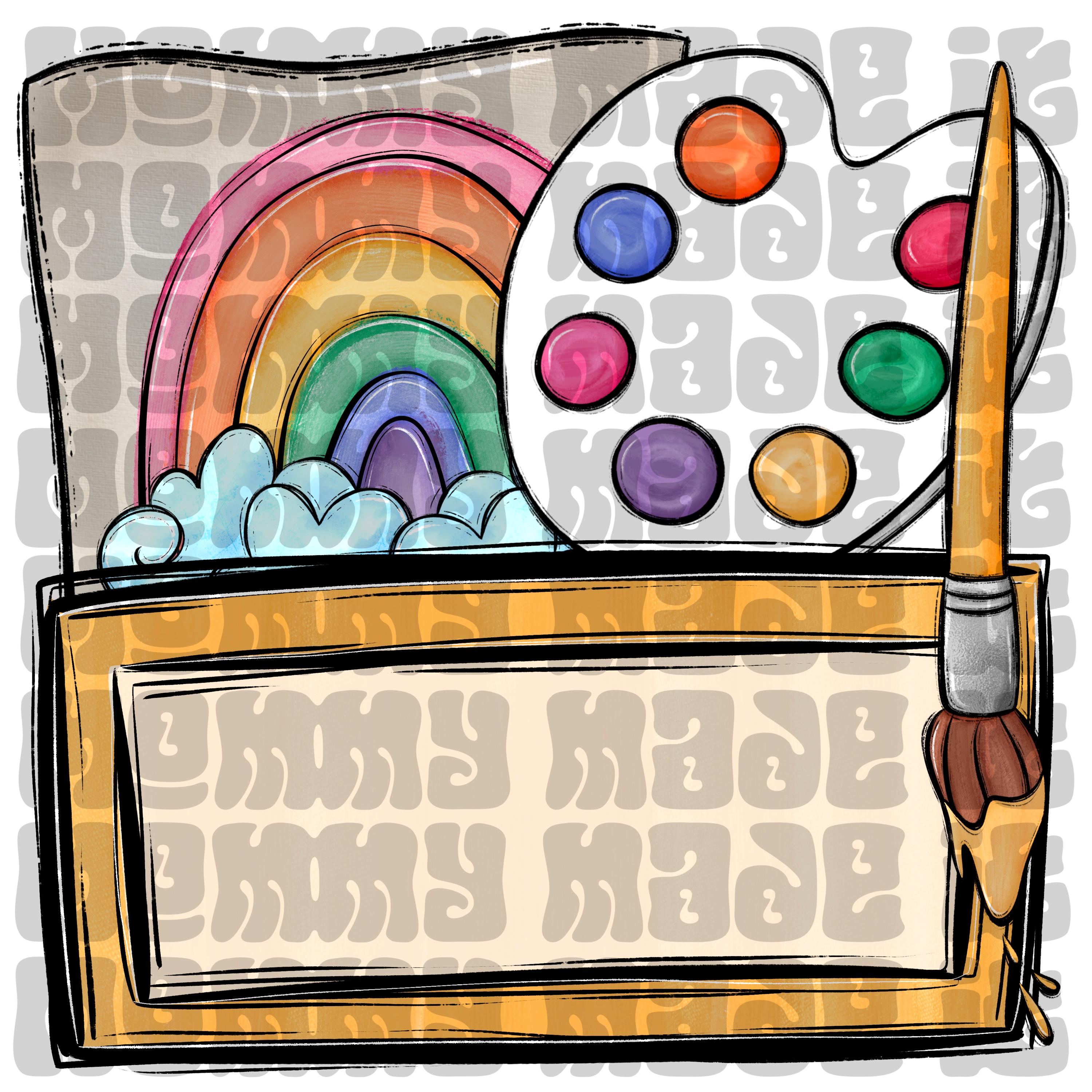 5 Name Plates | Paint | Rainbow | Digital PNG | Cute Digital Design PNG ...