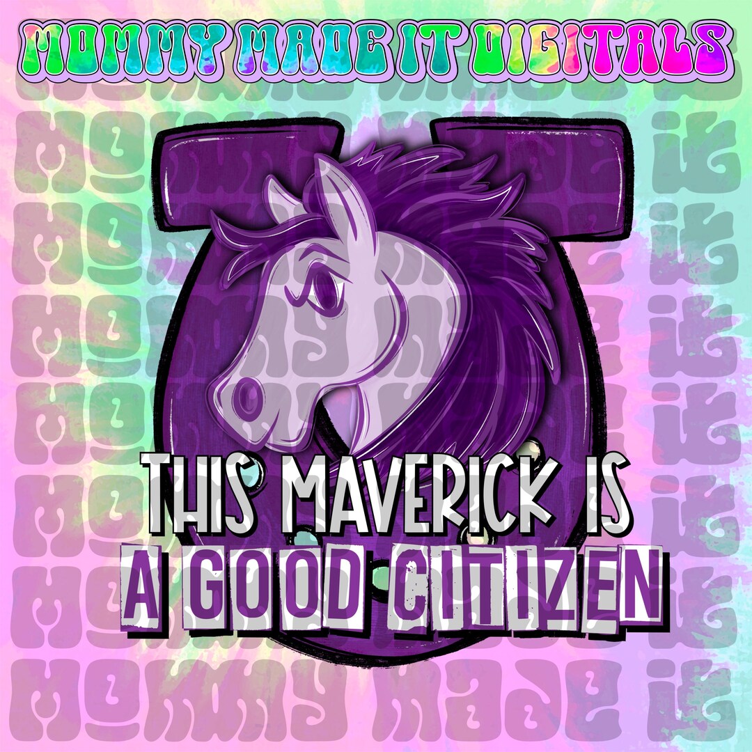 Purple Maverick Horse PNG: School Spirit Design (digital Download) - Etsy