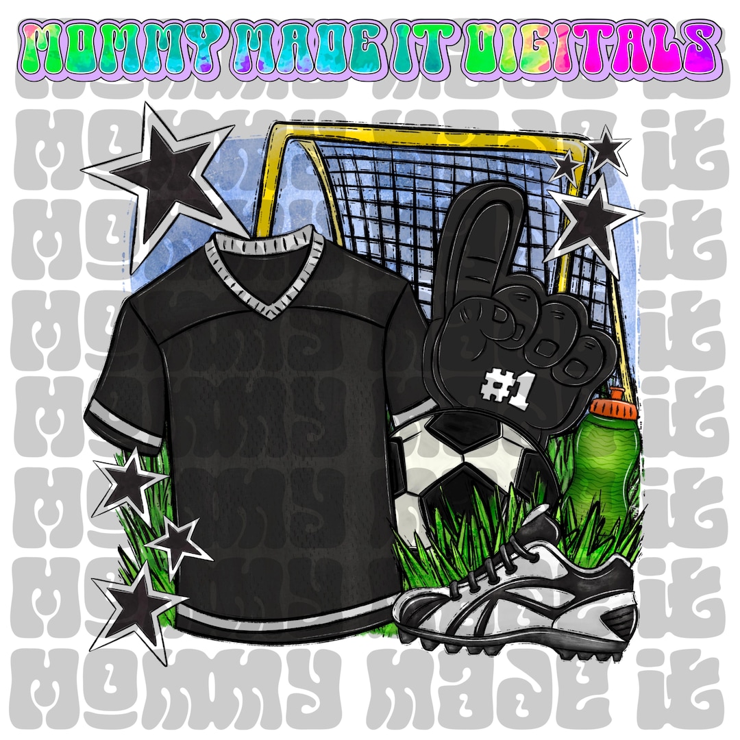Black Soccer Sublimation Design: Soccer Sports PNG (digital Download ...