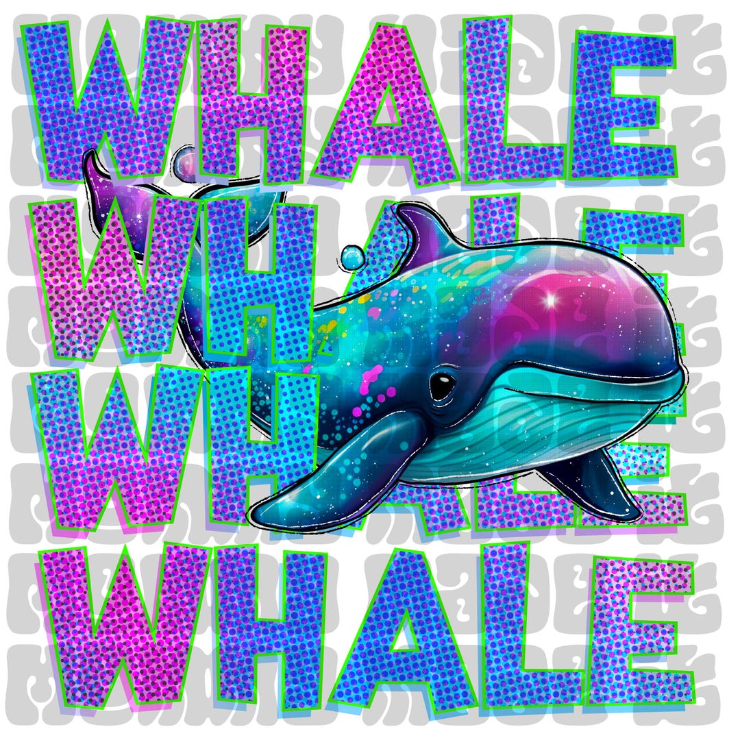 Cute Whale Lover Digital Design PNG - Etsy