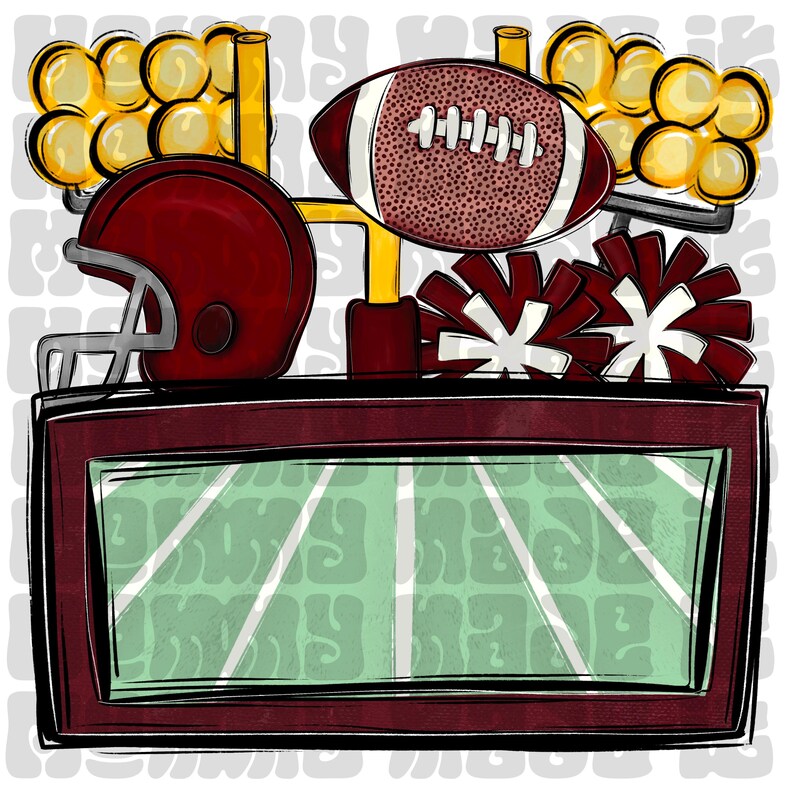 Football | Name Plate | Add Your Own Name Digital Design | Sports ...