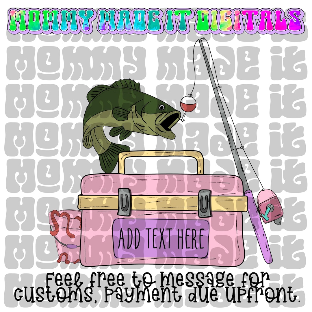 Pink Fishing Name Plate PNG, Girly Lake Life Design (digital Download ...