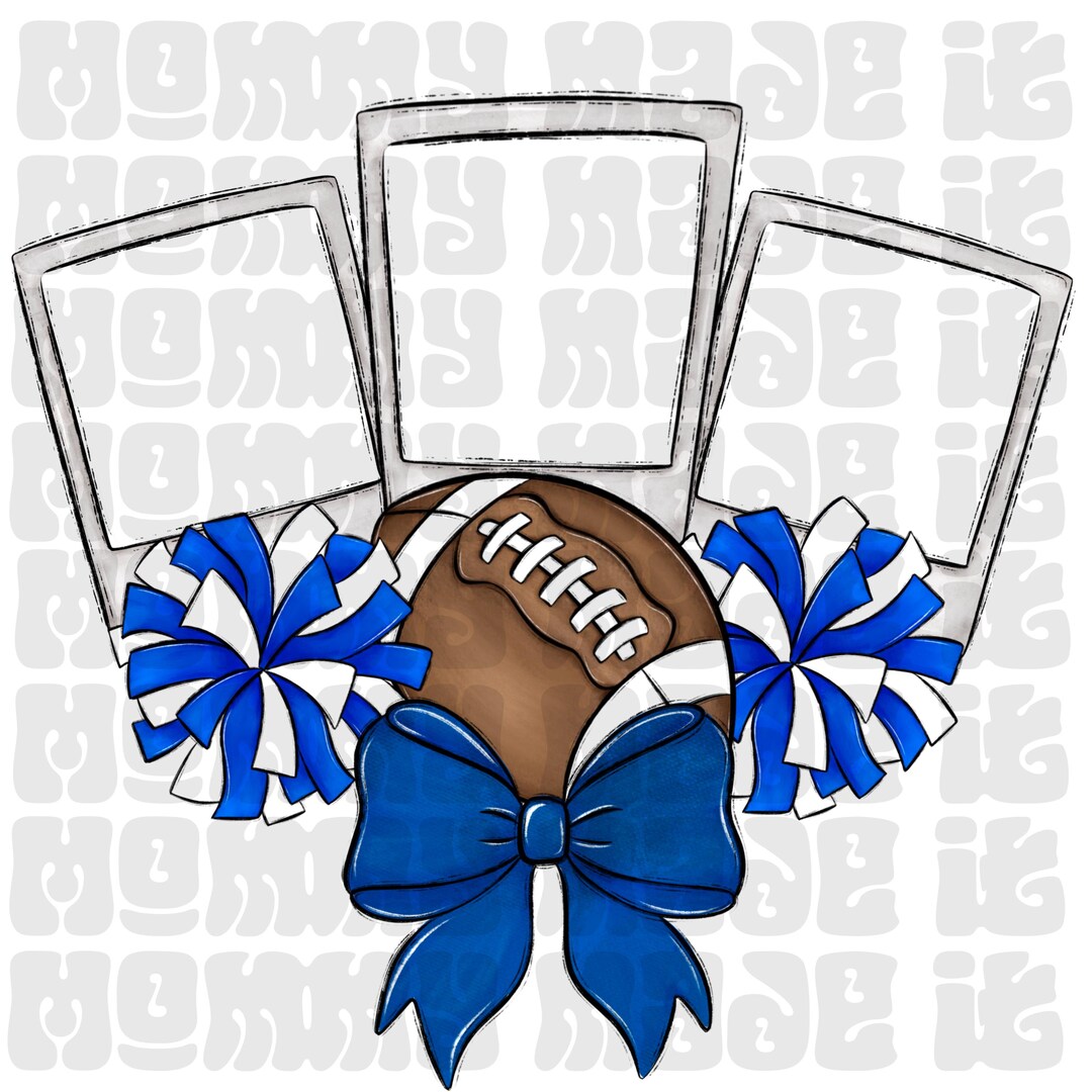 Blue - Football Cheer - Football Digital PNG - Sports Digital Design ...