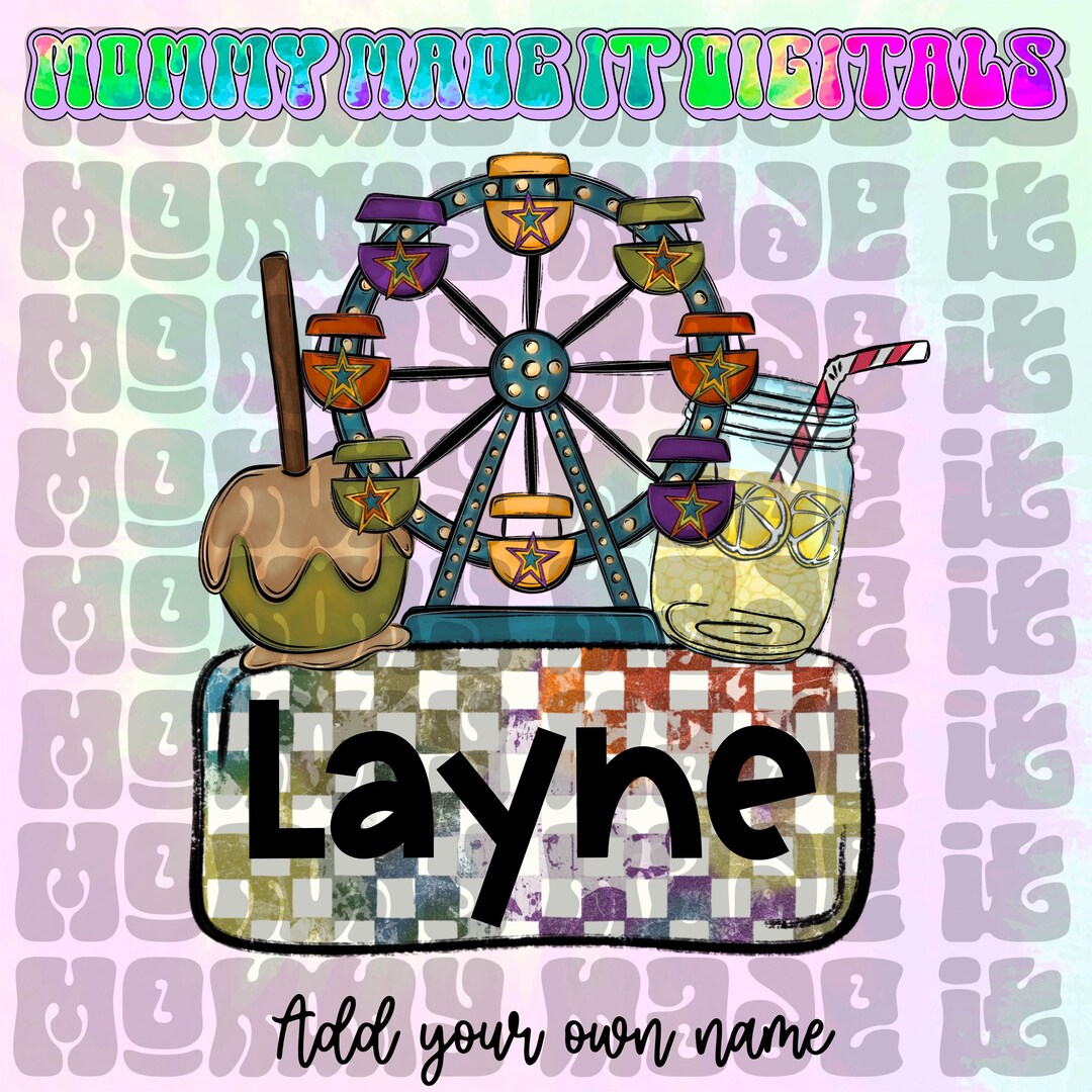 Fall Fair Name Plate PNG: Caramel Apple, Lemonade, Ferris Wheel ...