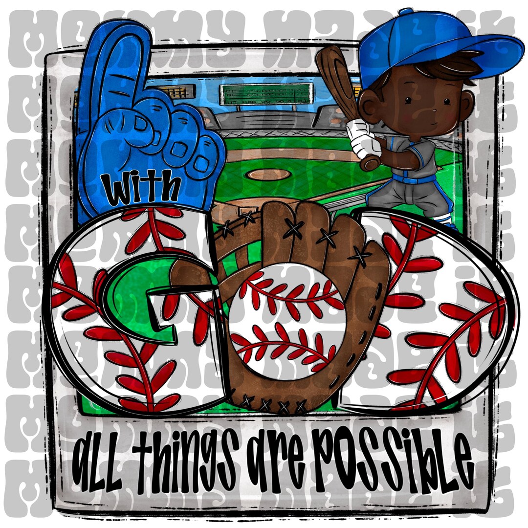 Faith Baseball PNG: With God All Things Are Possible (digital Design ...