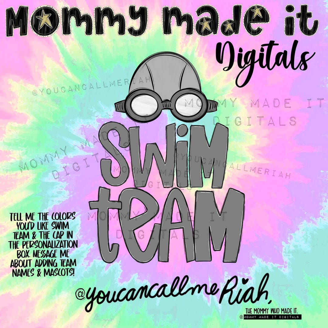 CUSTOM Swim Team Digital Design Download Personalized Swim Png - Etsy