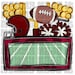 Maroon Football Name Plate Digital Design | Sublimation PNG - Etsy